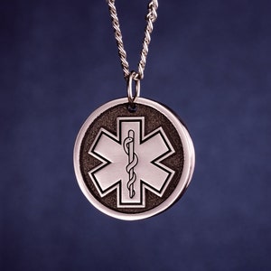 EMT Paramedic Necklace EMS Nurse Pendant Medical Caduceus Necklace ...