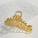 Unique Design Fishbone Large Golden Claw Hair Clip - Etsy