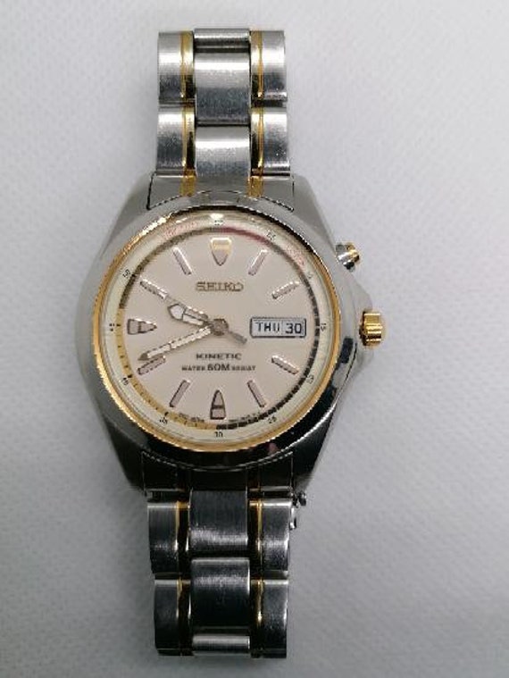 Seiko Kinetic 5M43-OC80 50M Men's Watch with Stainles… - Gem