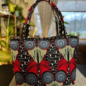 African Print Large Tote Bag Tote Bag With Pockets Tote Bag for Woman ...