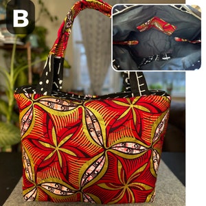 African Print Large Tote Bag Tote Bag With Pockets Tote Bag for Woman ...