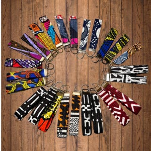 Handmade Key Fobs | African Fabric Keychains | Unique Patterned Key ...
