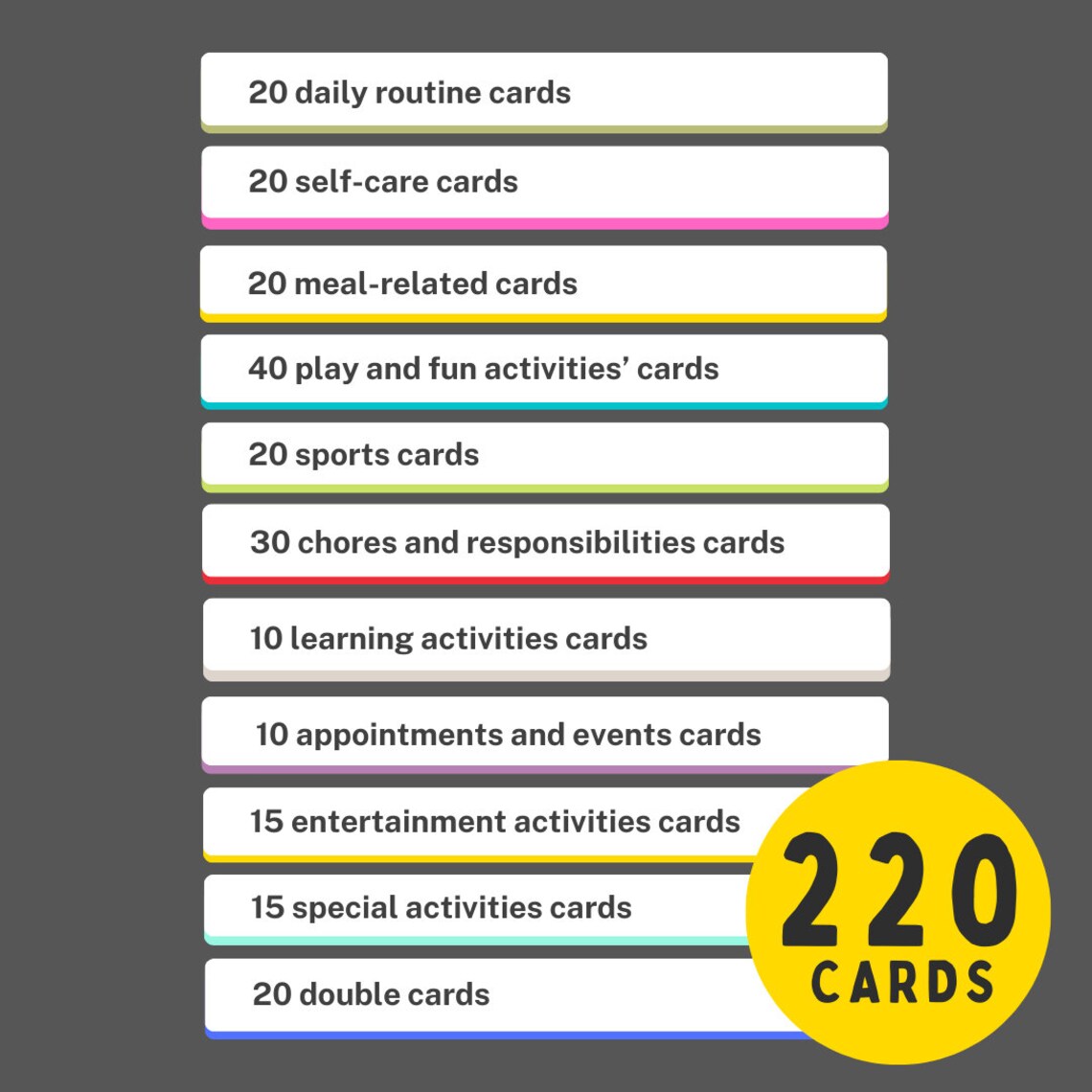 Girl Visual Schedule Chore Chart Kids With 220 Routine Cards - Etsy