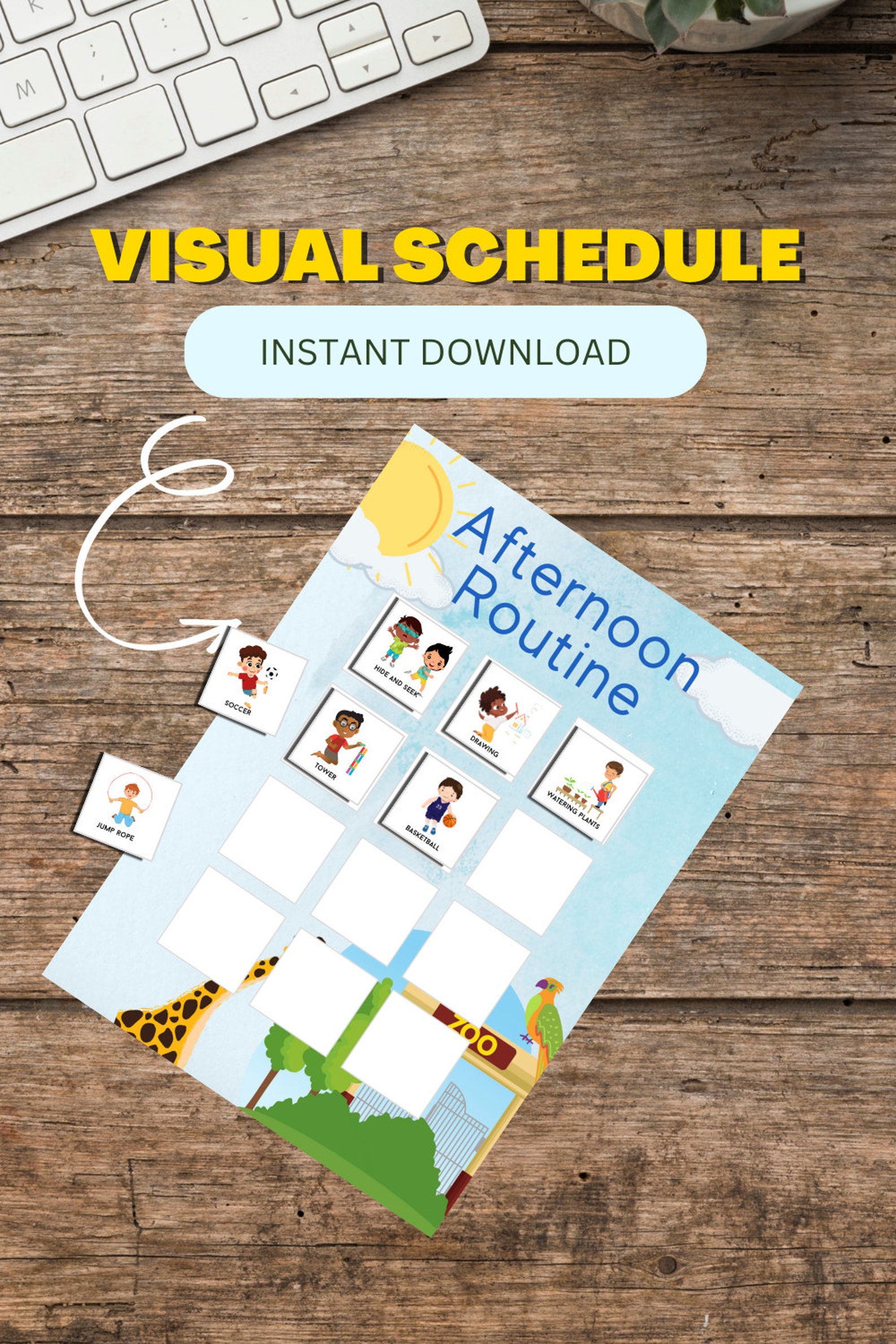 Girl Visual Schedule Chore Chart Kids With 220 Routine Cards - Etsy