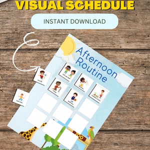 Girl Visual Schedule Chore Chart Kids With 220 Routine Cards - Etsy