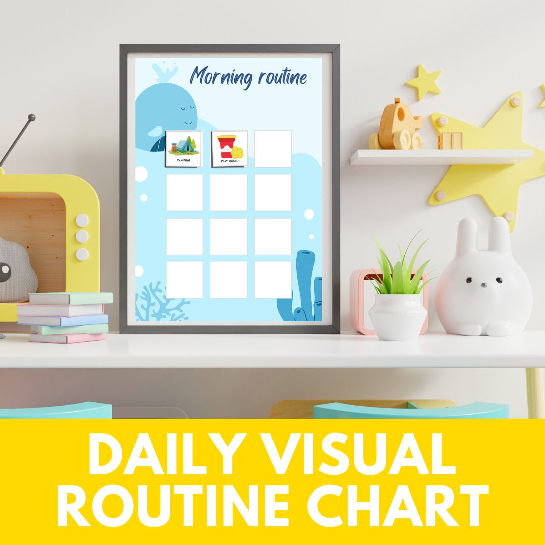 Girl Visual Schedule Chore Chart Kids With 220 Routine Cards - Etsy