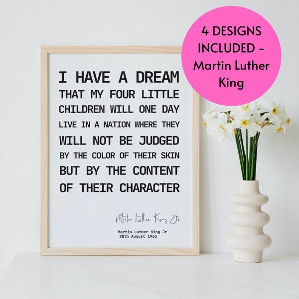 Martin Luther King I Have a Dream Poster - Etsy