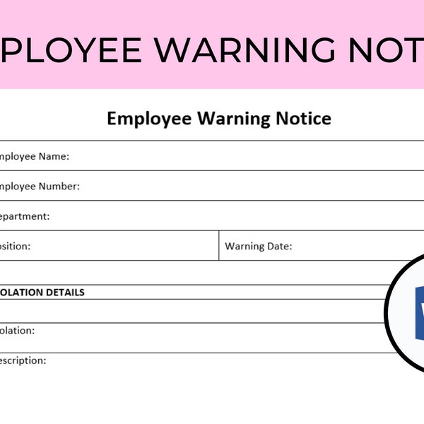 Employee Written Notice - Etsy
