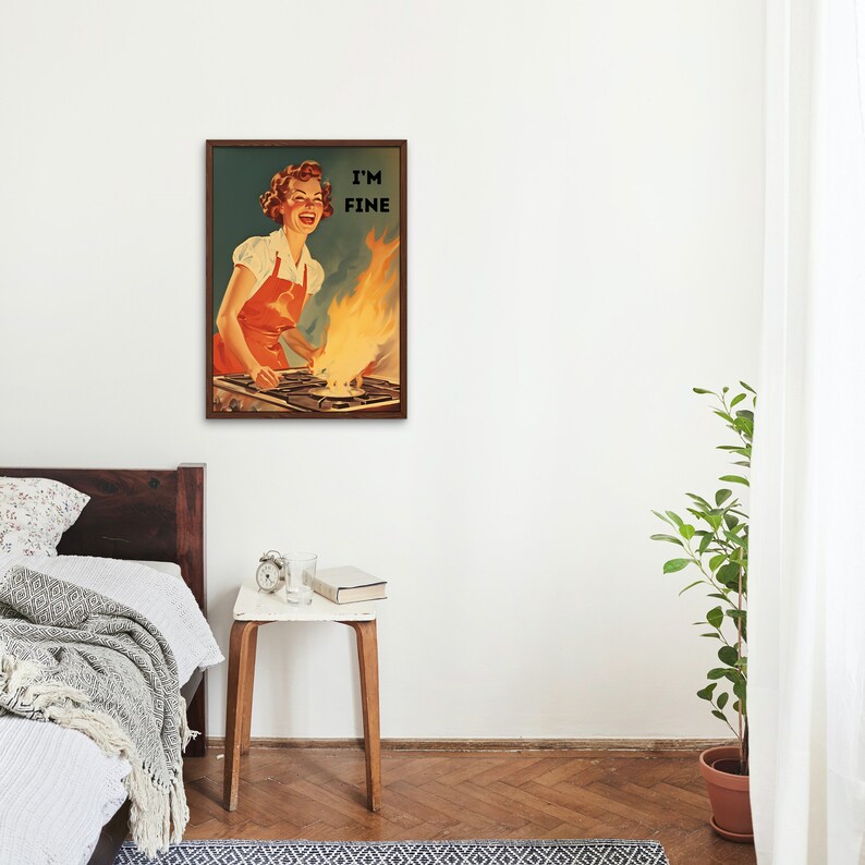 Funny Kitchen Wall Art, Feminism Art, Retro Vintage 50s Printable ...