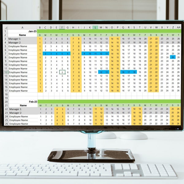 Annual Leave Tracker Excel - Etsy