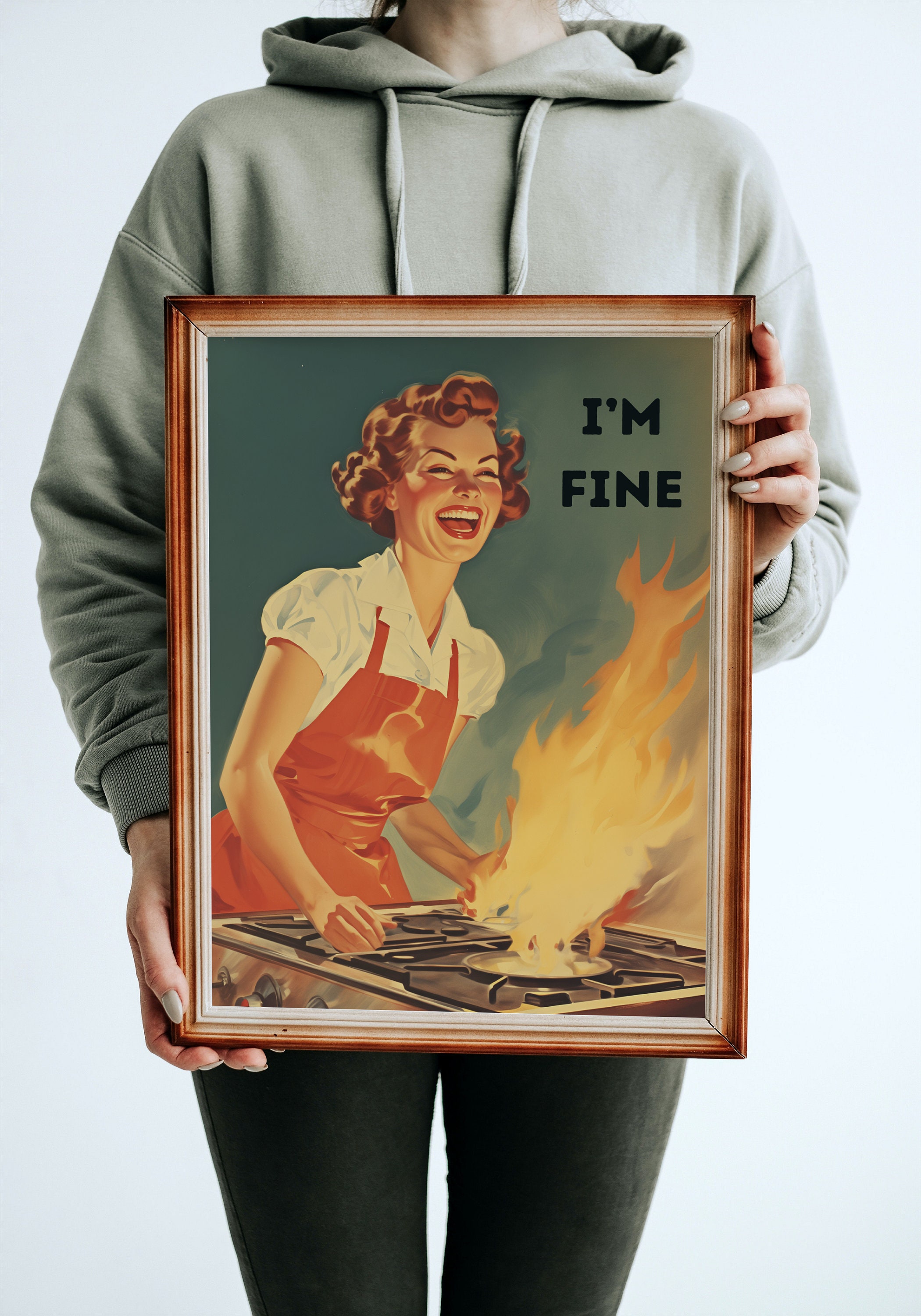 Funny Kitchen Wall Art, Feminism Art, Retro Vintage 50s Printable ...
