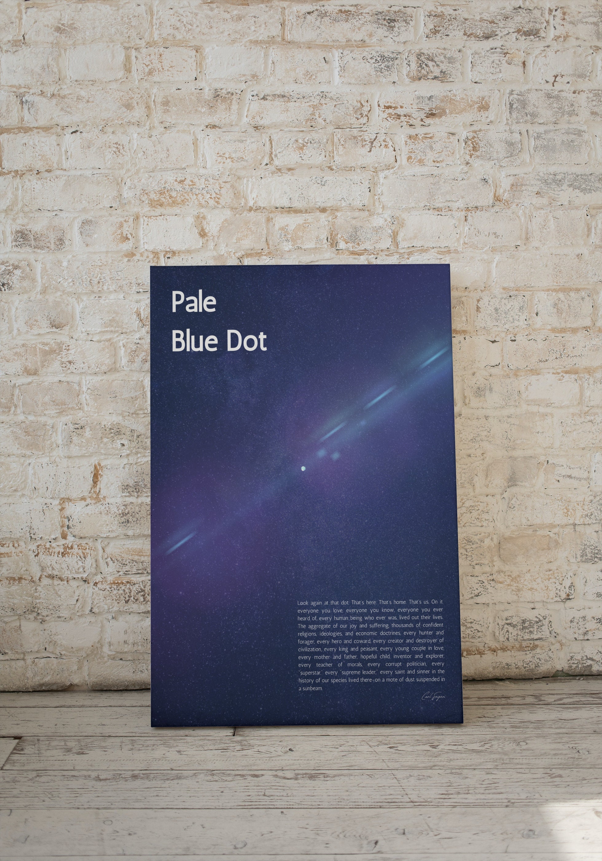 The Pale Blue Dot Premium Matte Poster Carl Sagan - Etsy