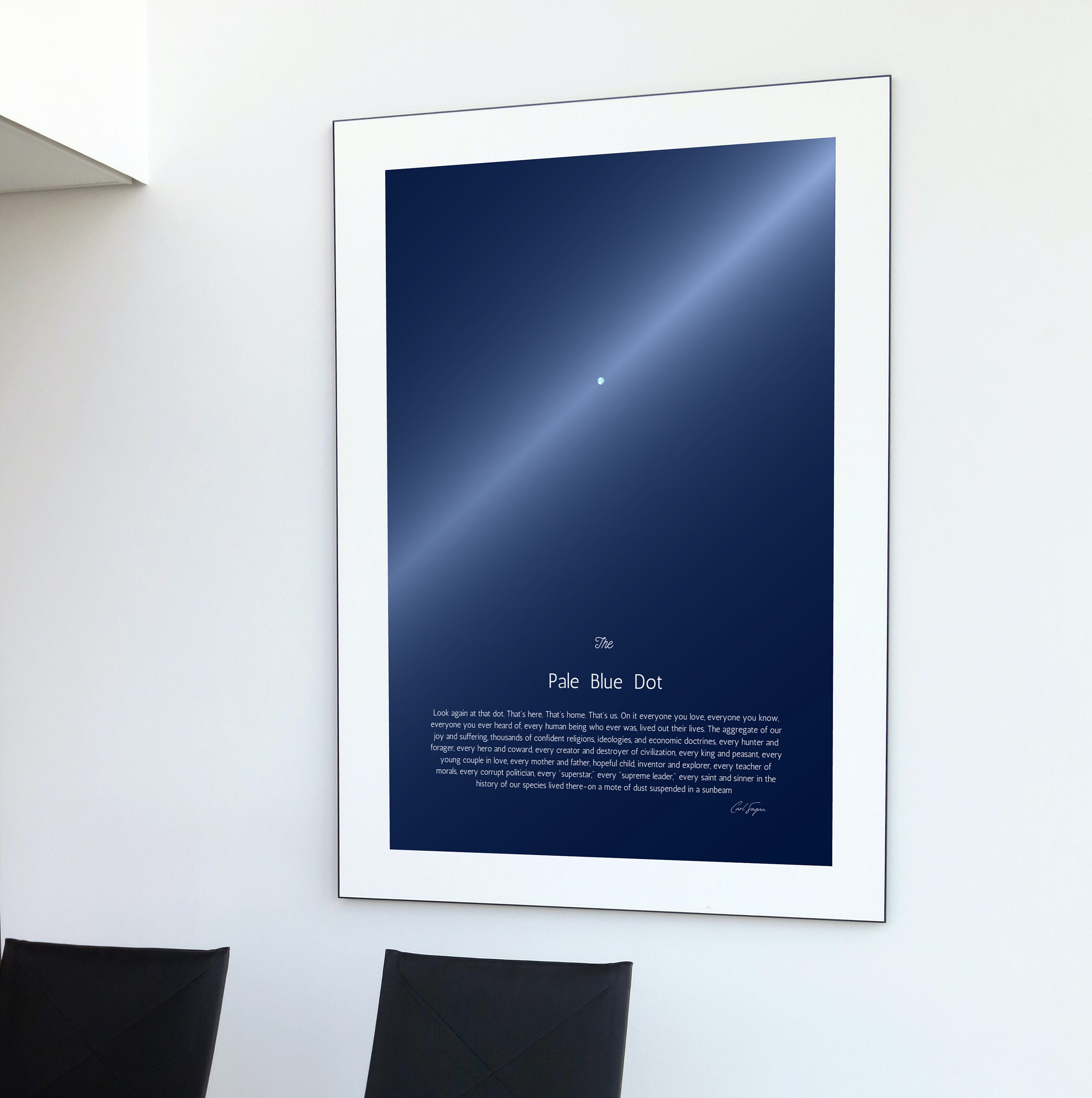 The Pale Blue Dot, Carl Sagan Inspirational Quote, Digital Art ...