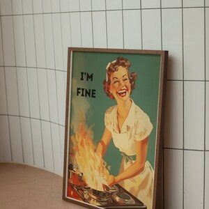 Funny Kitchen Wall Art, Feminism Art, Retro Vintage 50s Printable ...