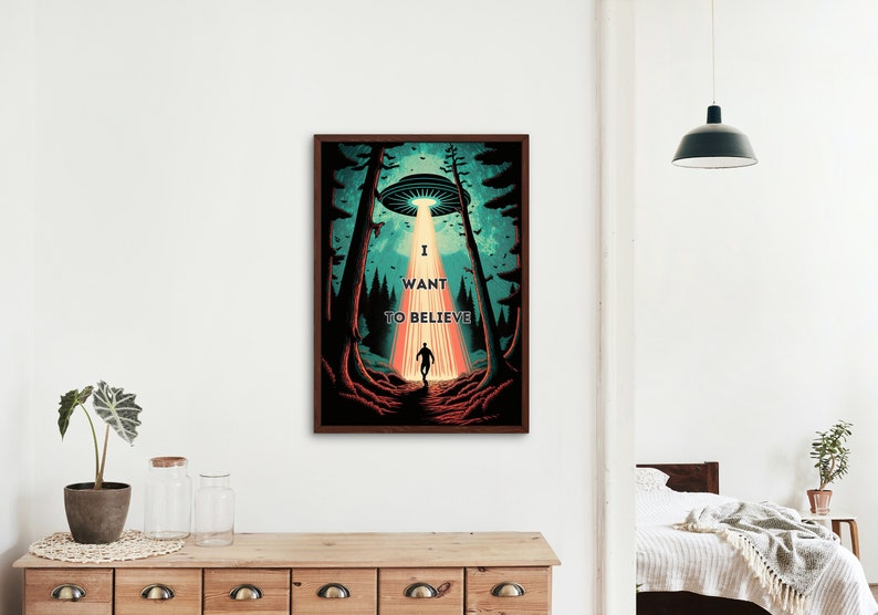 I Want to Believe Poster, Scully & Mulder, Aliens, Xfiles, X-files, X ...