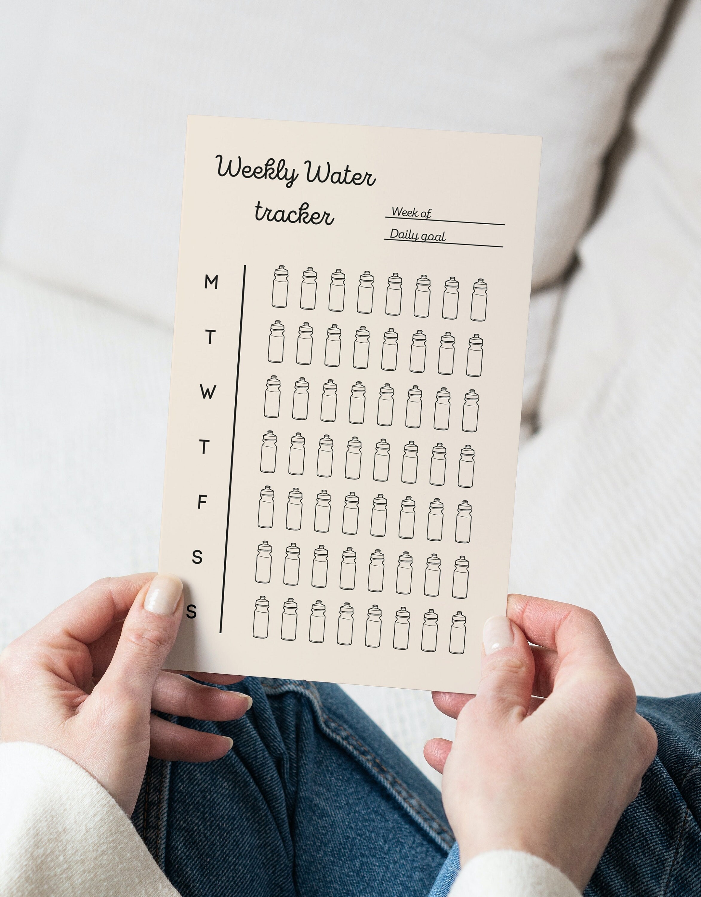 Weekly Water Intake Tracker Printable, Weekly Water Tracker, Daily ...