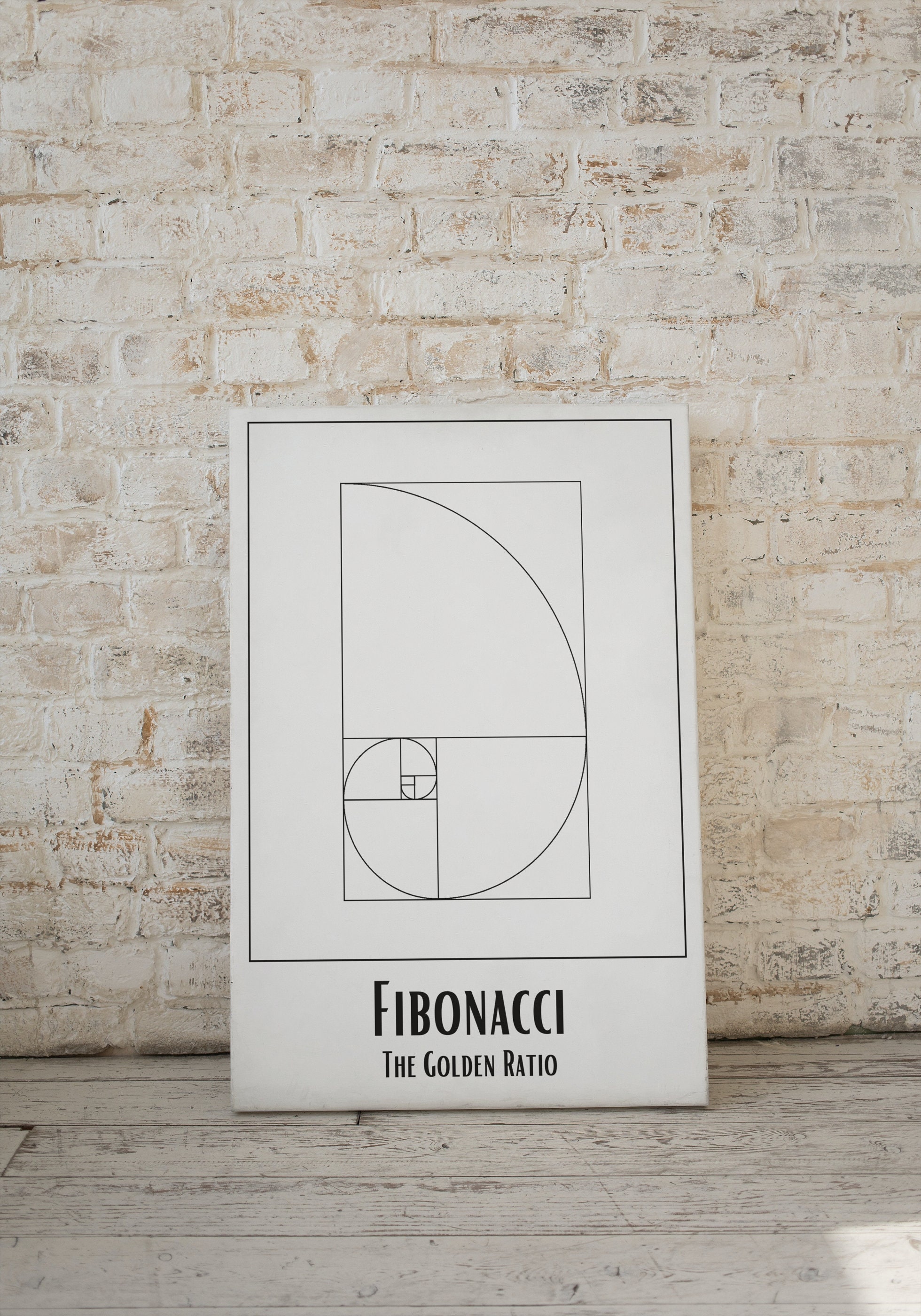 Mathematical Golden Ratio Poster, Fibonacci Spiral Wall Art, Fibonacci ...