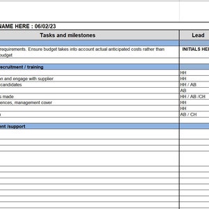 Simple Project Planner Excel, Project Planner Spreadsheet, Project ...