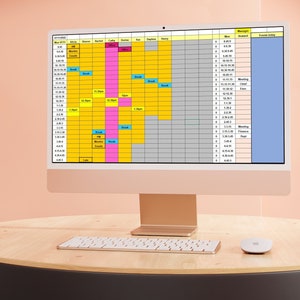 Staff Rota, Staff Roster, Schedule for Work, Shift Manager - Excel - Etsy