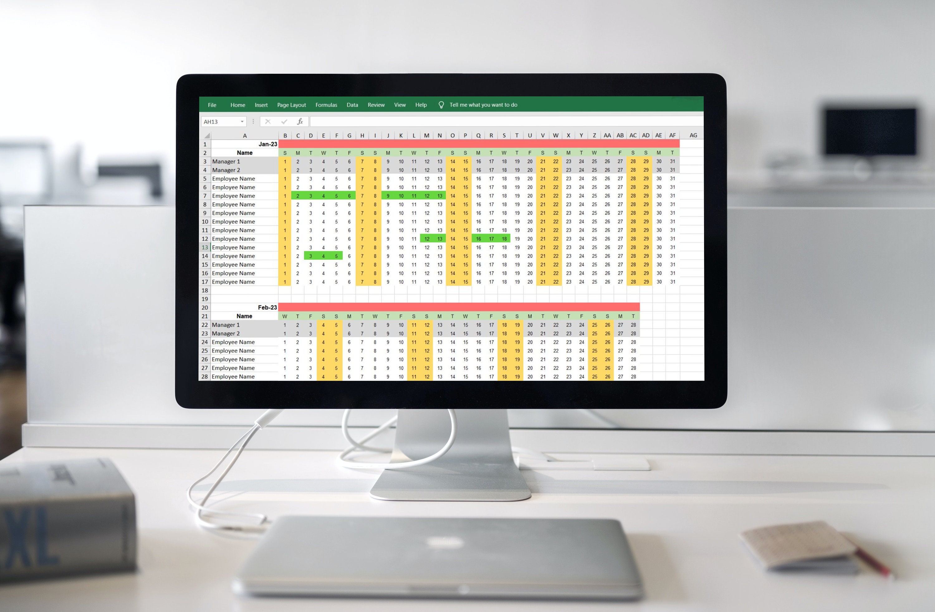 Staff Annual Leave Tracker, Holiday Calendar for Work, Excel - 2025/ ...