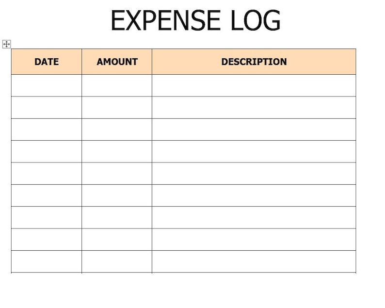 Expense Log Expense Tracker. Printable & Editable - Etsy