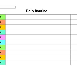 Minimalist Daily Routine, Editable on Word, Printable Digital File ...