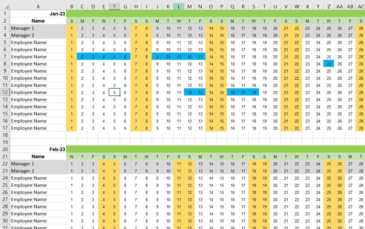 Staff Annual Leave Tracker, Holiday Calendar for Work, Excel 2023/2024 ... Staff Annual Leave Tracker, Holiday Calendar for Work, Excel 2023/2024 ...