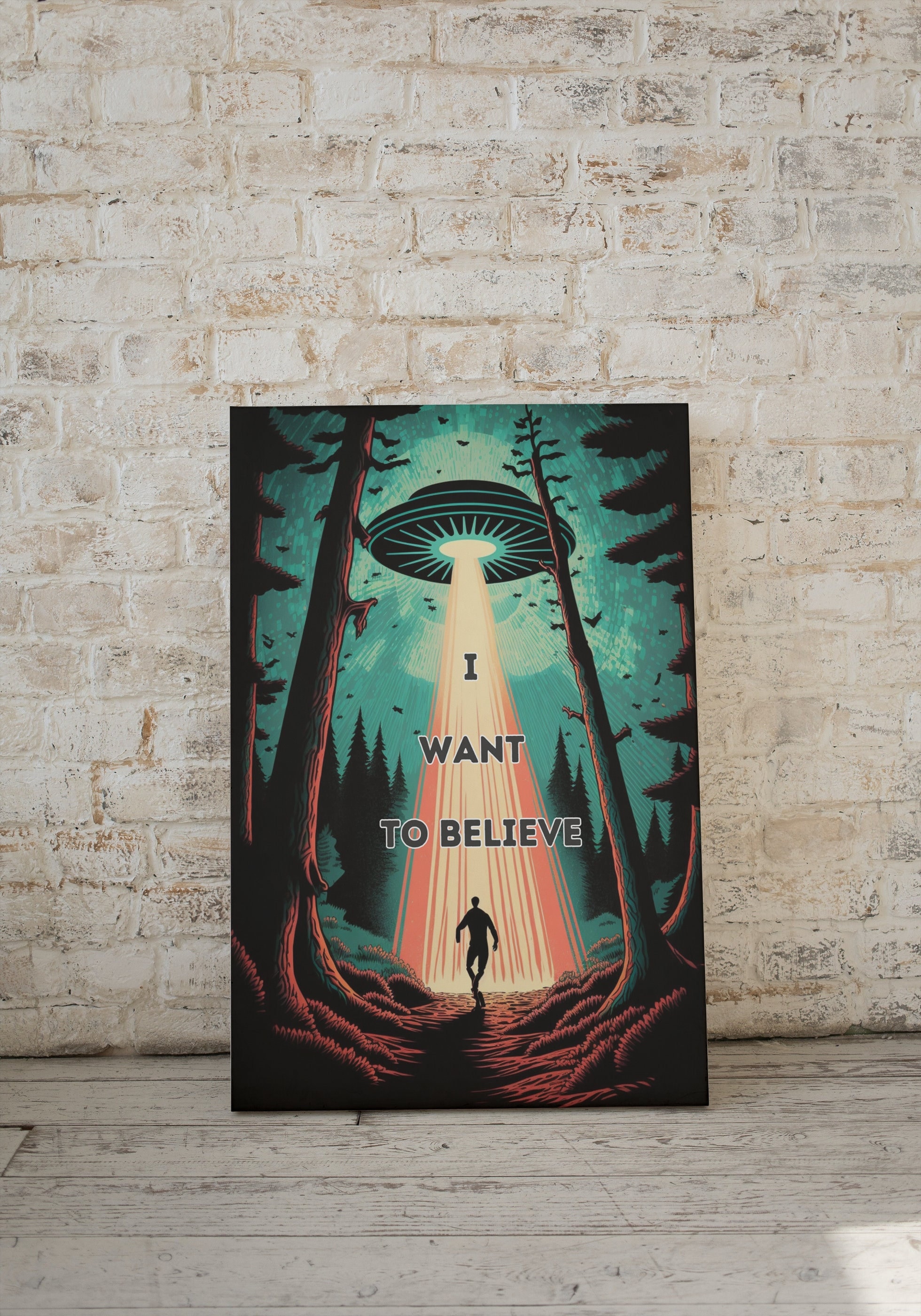 I Want to Believe Poster, Scully & Mulder, Aliens, Xfiles, X-files, X ...