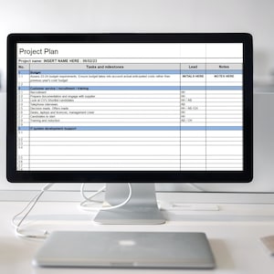Simple Project Planner Excel, Project Planner Spreadsheet, Project ...