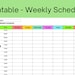 Editable Weekly Schedule, Printable Weekly Schedule - Etsy