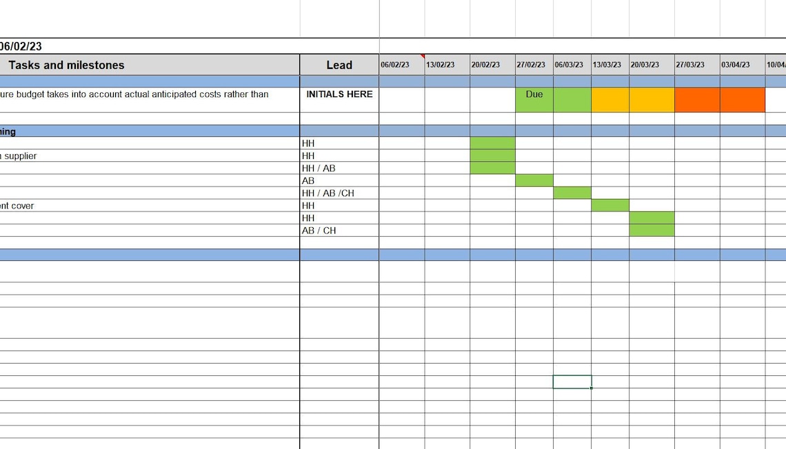 Simple Project Planner Excel, Project Planner Spreadsheet, Project ...