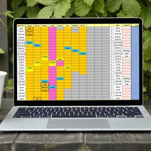 Staff Rota, Staff Roster, Schedule for Work, Shift Manager - Excel - Etsy