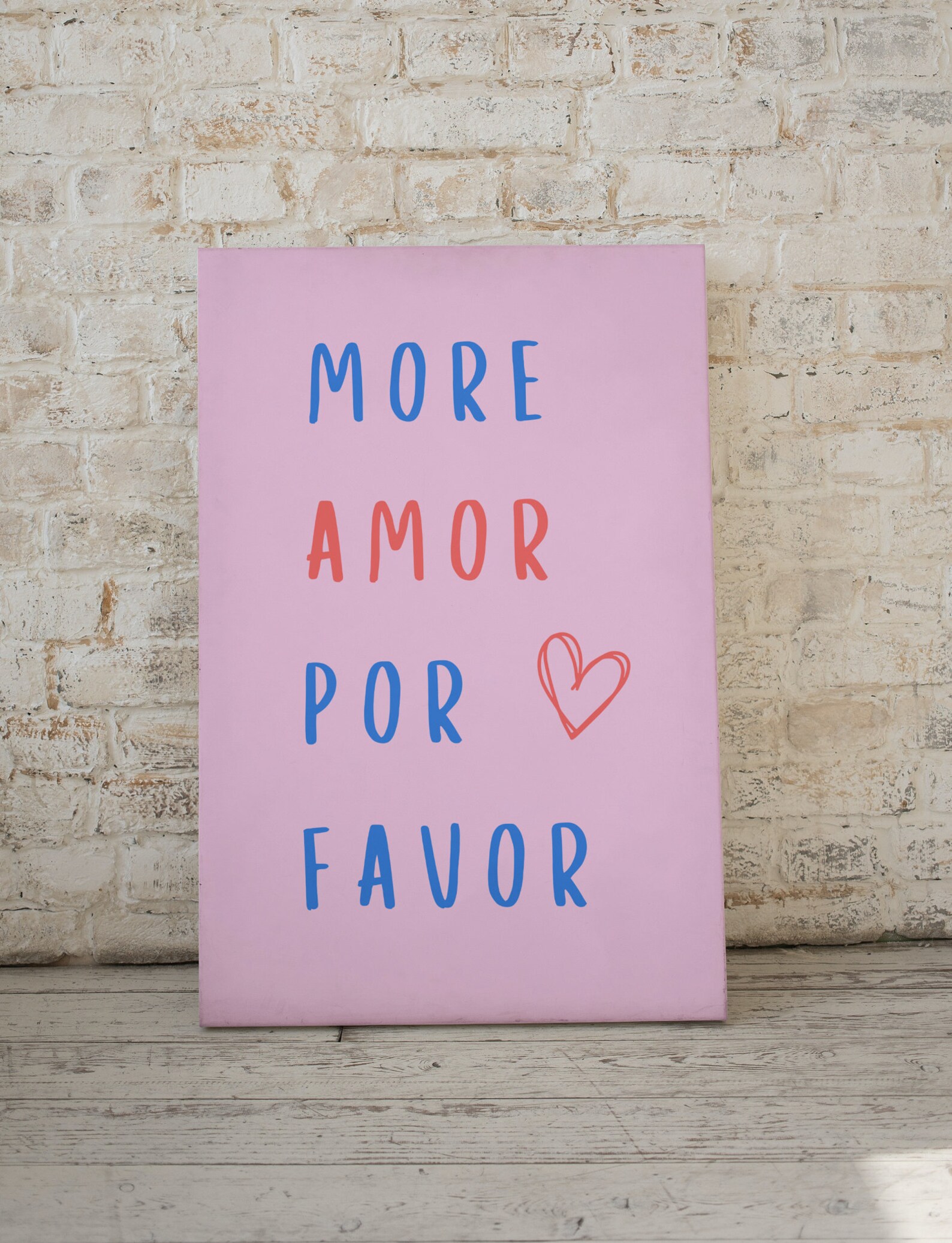 More Amor Por Favor, Printable Art, Spanish Quote Wall Art, Love Quote ...