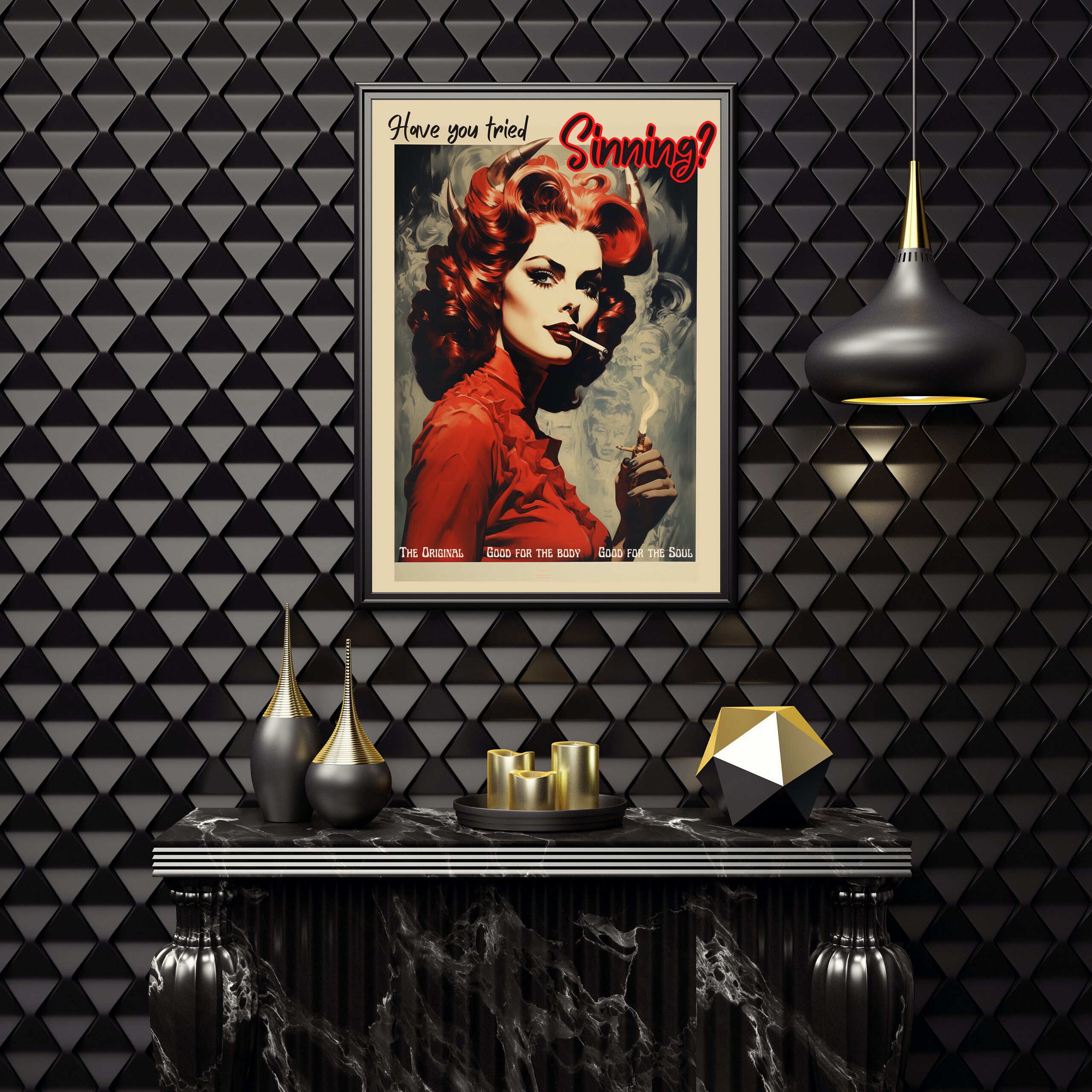 Have You Tried Sinning? She-devil, 1950s Vintage Printable Wall Art ...