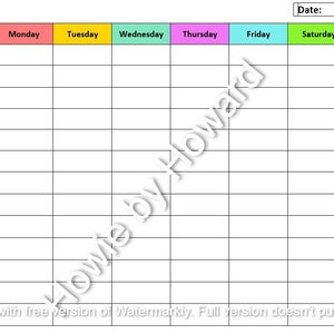Staff Weekly Work Schedule - Editable - Etsy