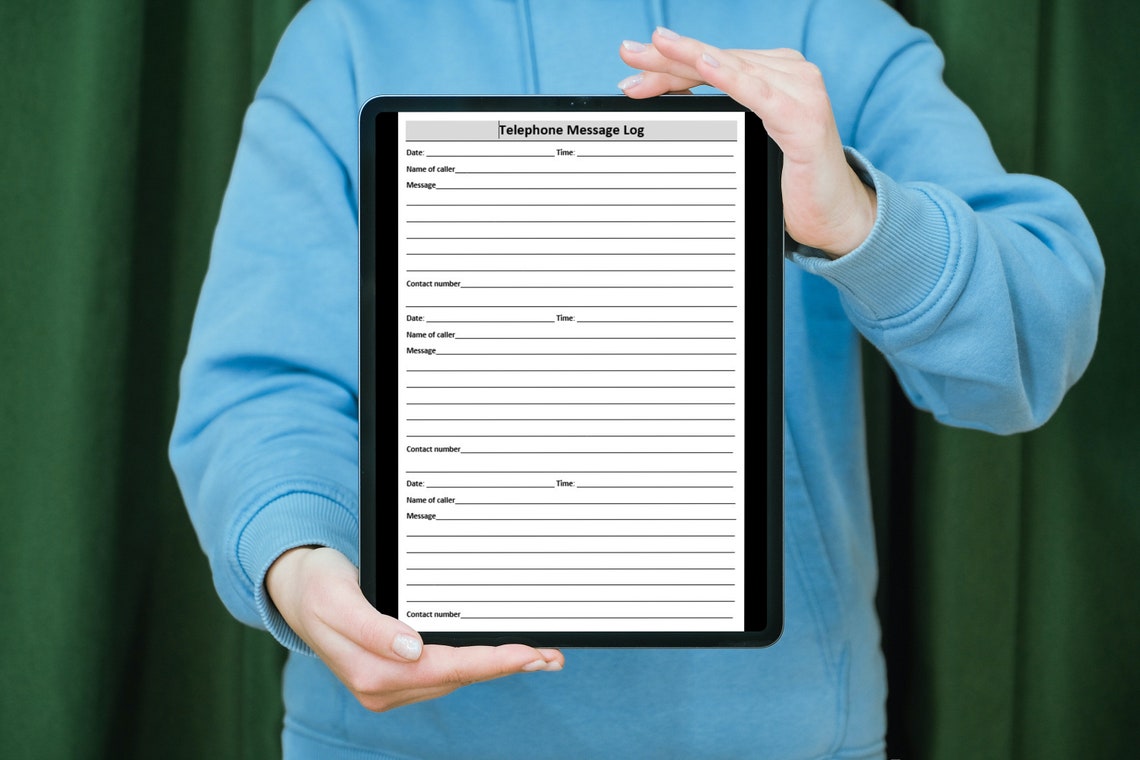 Telephone Call Message Log for Work - Etsy