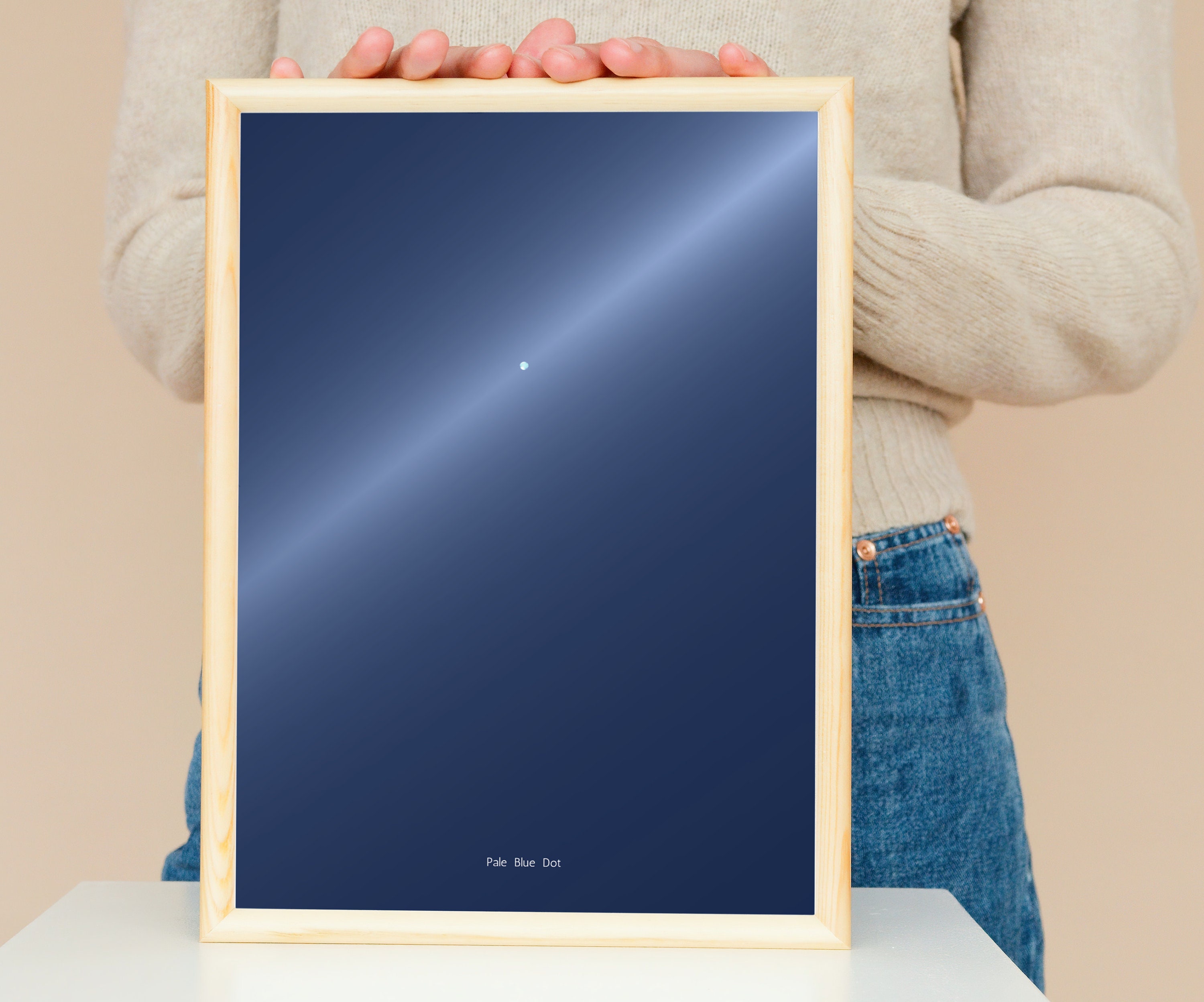The Pale Blue Dot, Carl Sagan Inspirational Quote, Digital Art ...