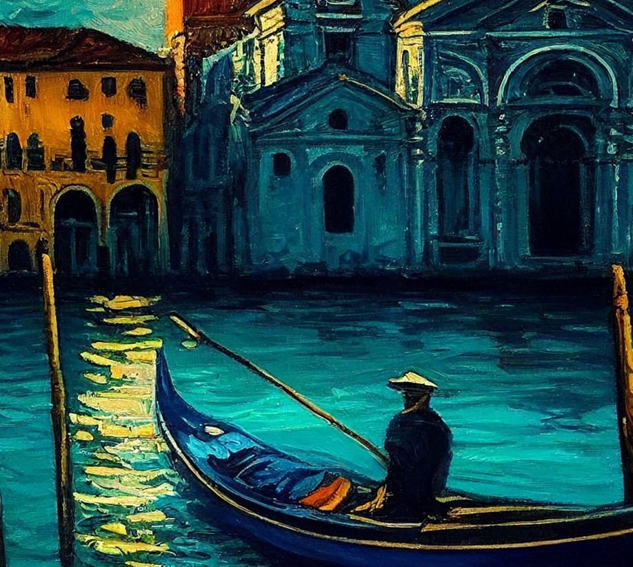 Van Gogh Style Venice Travel Wall Art Print, Fine Art Travel Valentines ...