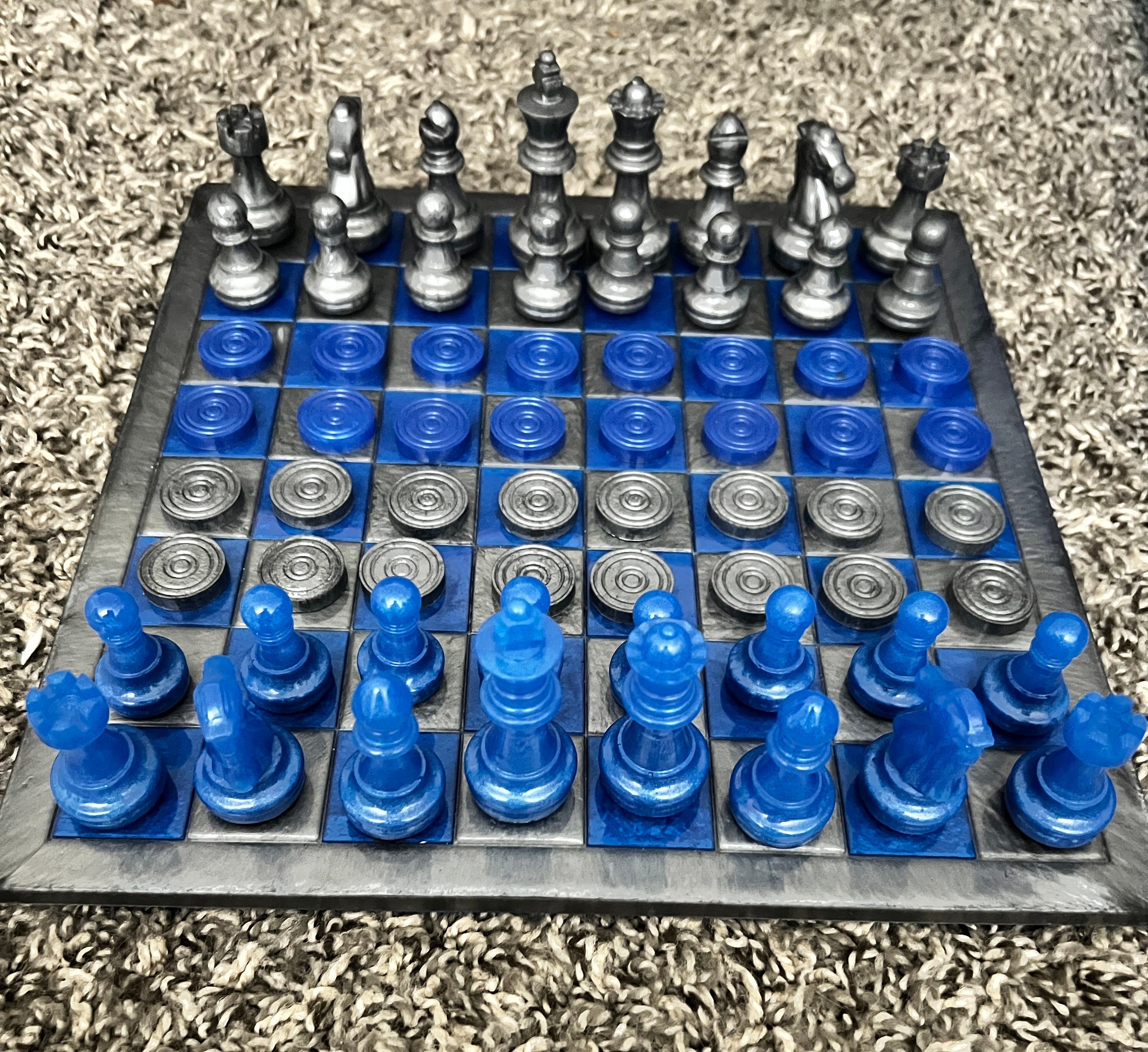 Resin Chess Set Custom Chess and Checkers Resin Chess Set Resin ...