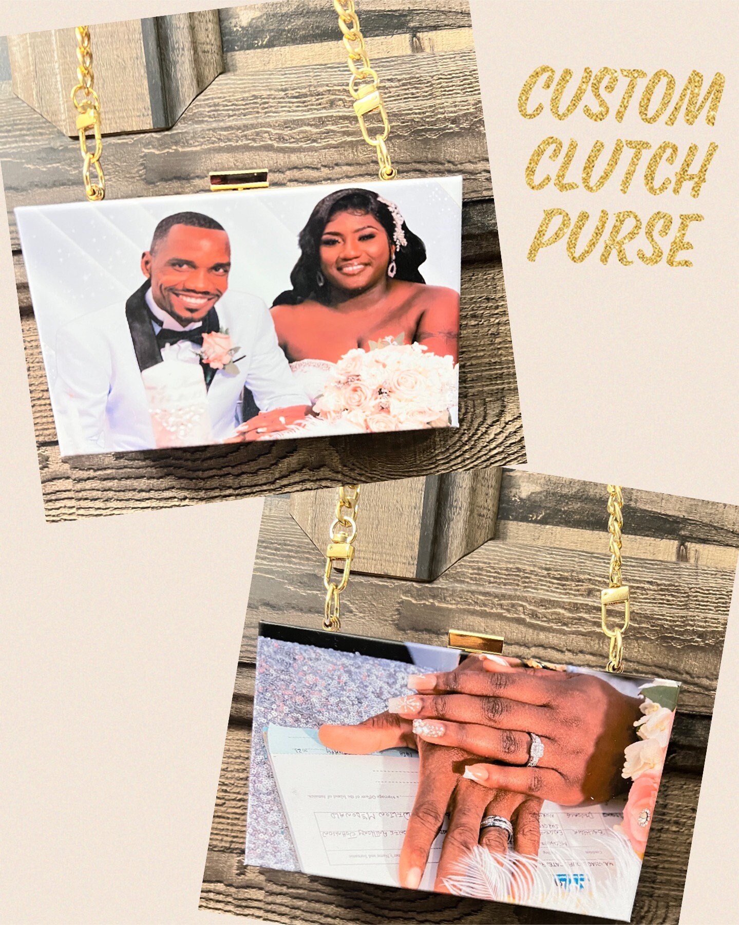 Clutch Purse Evening Bag Shoulder Purse Photo Purse Customized Photo ...