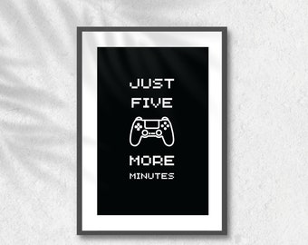 Just Five More Minutes Print - Etsy