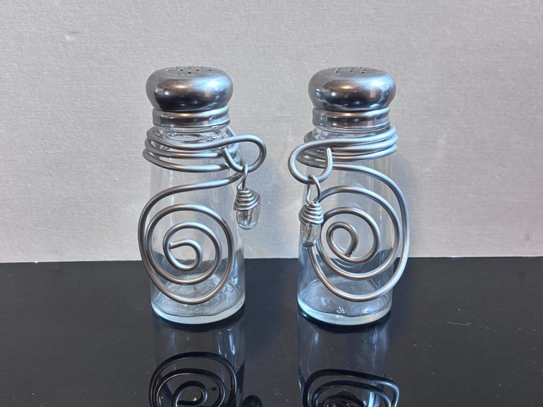 Dary Rees Original Jeweled Artisan Salt & Pepper Set - Etsy