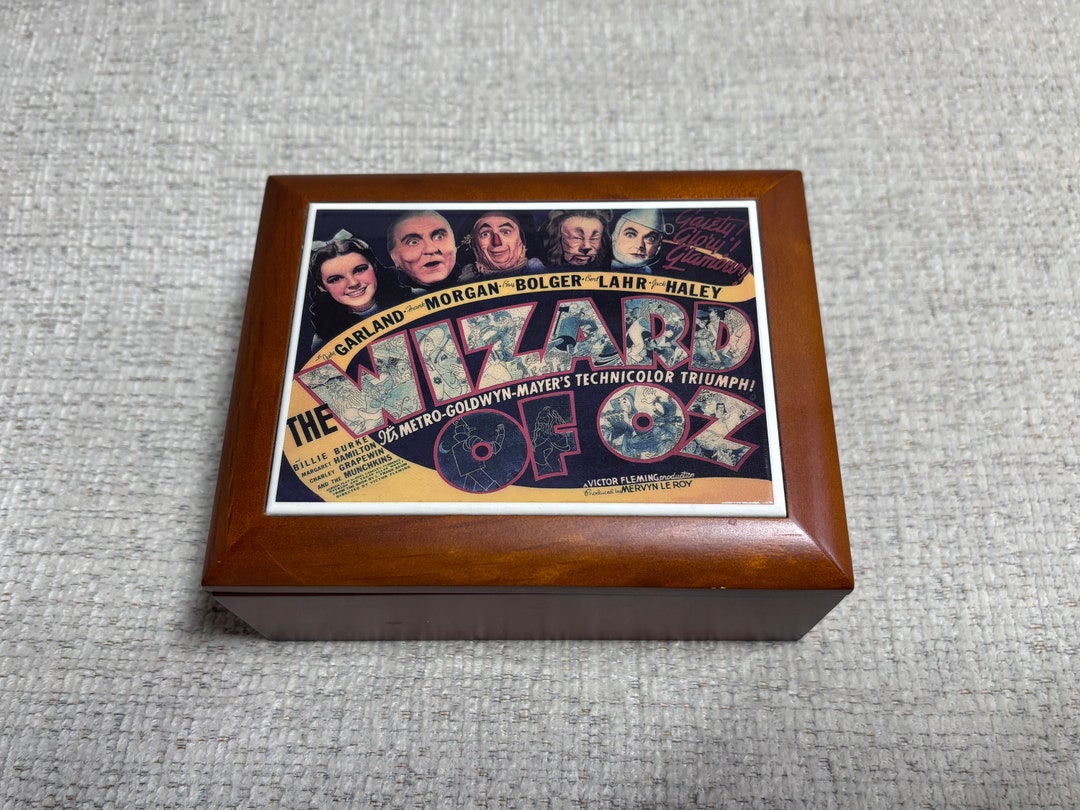 WIZARD OF OZ Musical Jewelry Box - Wooden With Ceramic Top - Etsy