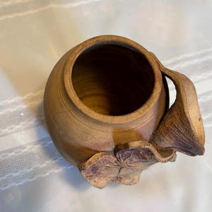 Clay Vase With 3D Flower and Leaf - Etsy