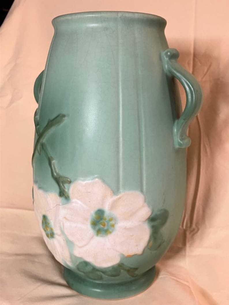 Weller Pottery Wild Rose Double-handled Urn Vase 1930's - Etsy