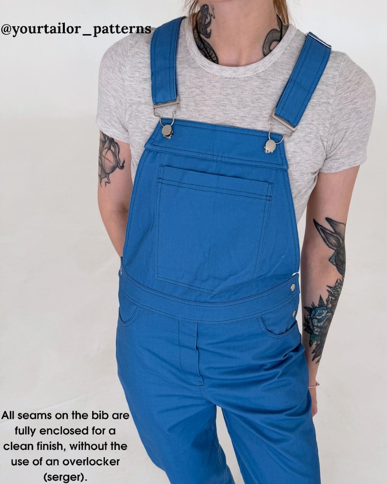 Unisex Curvy Overalls PDF Sewing Pattern, Relaxed Fit (3XL-4XL), Video ...
