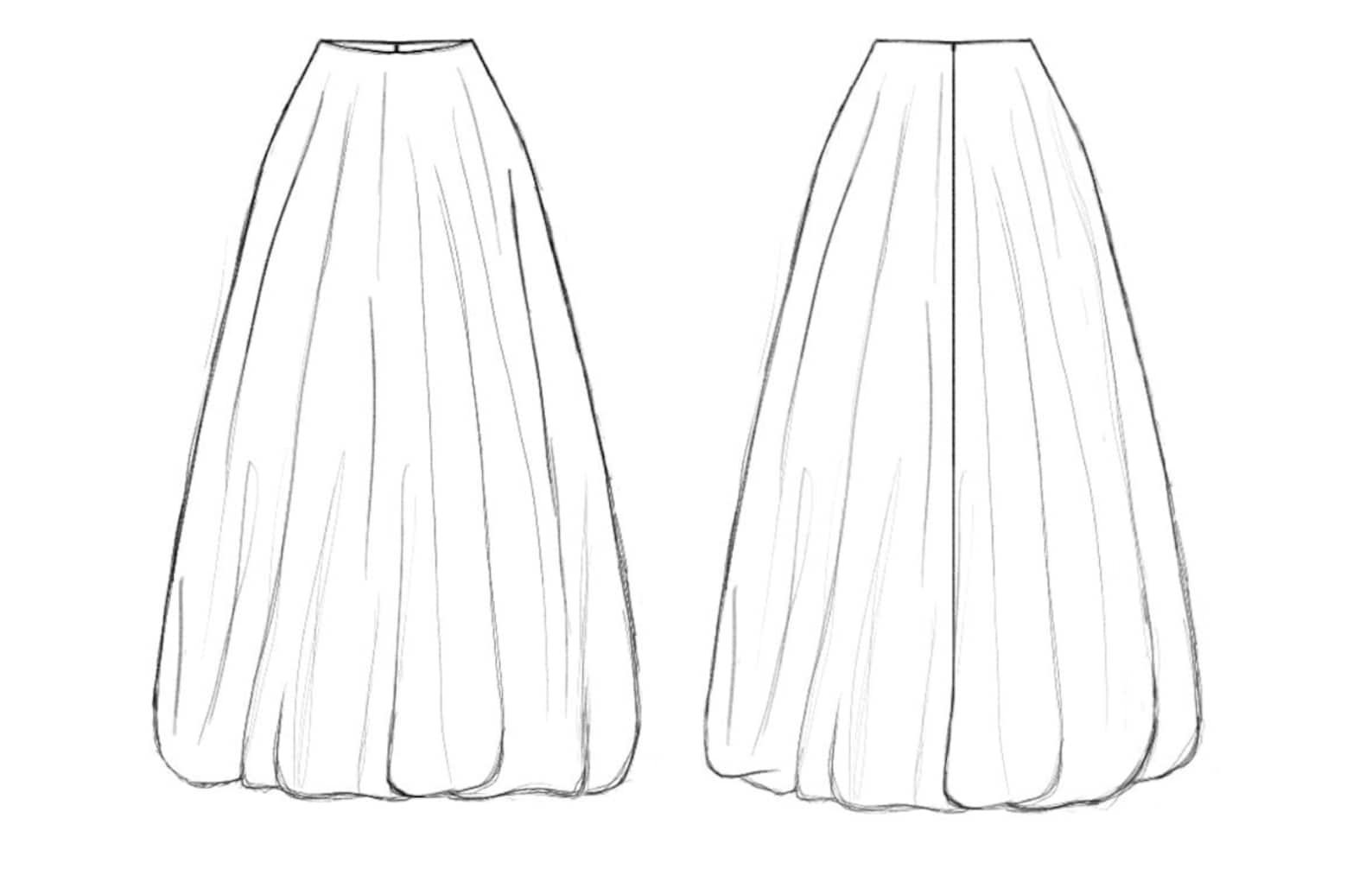 Chic and Comfortable Balloon Skirt PDF Sewing Pattern ALL - Etsy