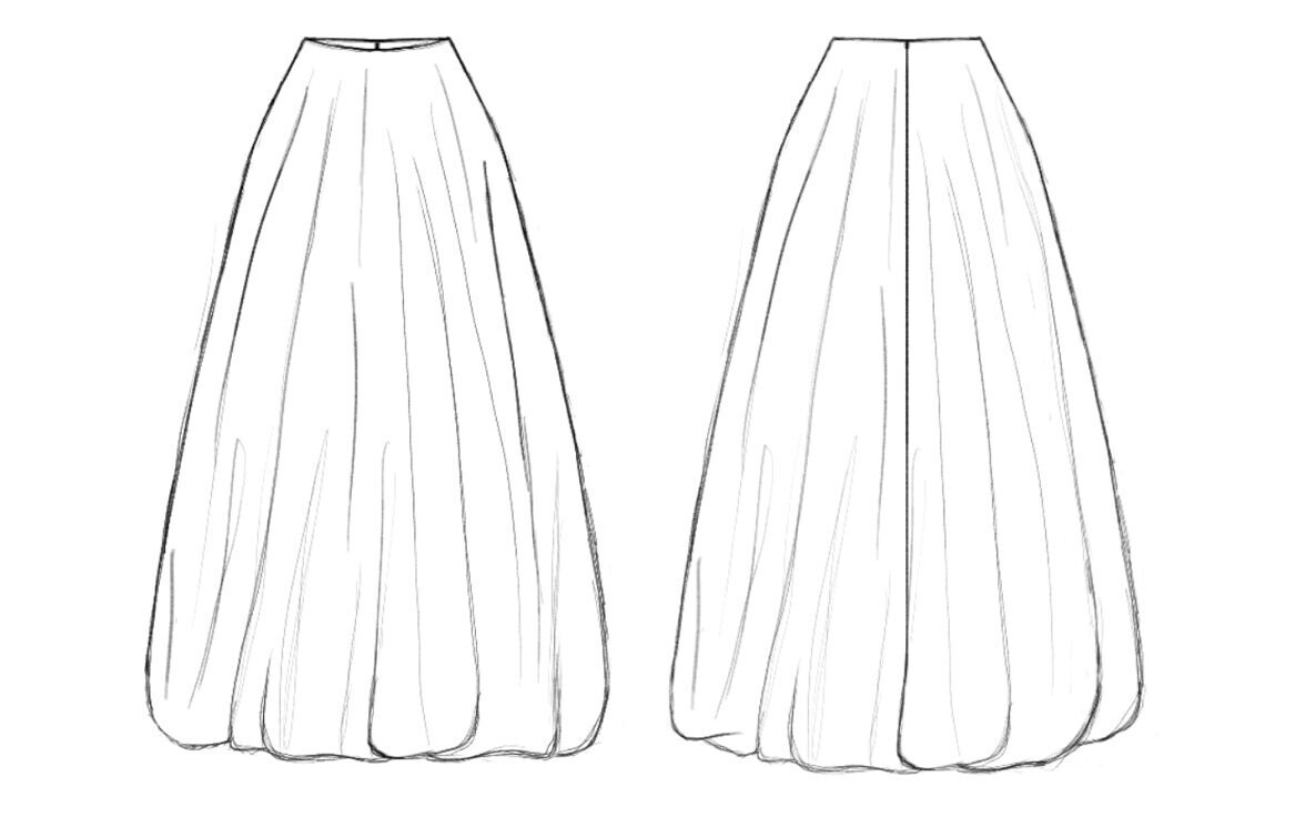 Chic and Comfortable Balloon Skirt PDF Sewing Pattern ALL - Etsy