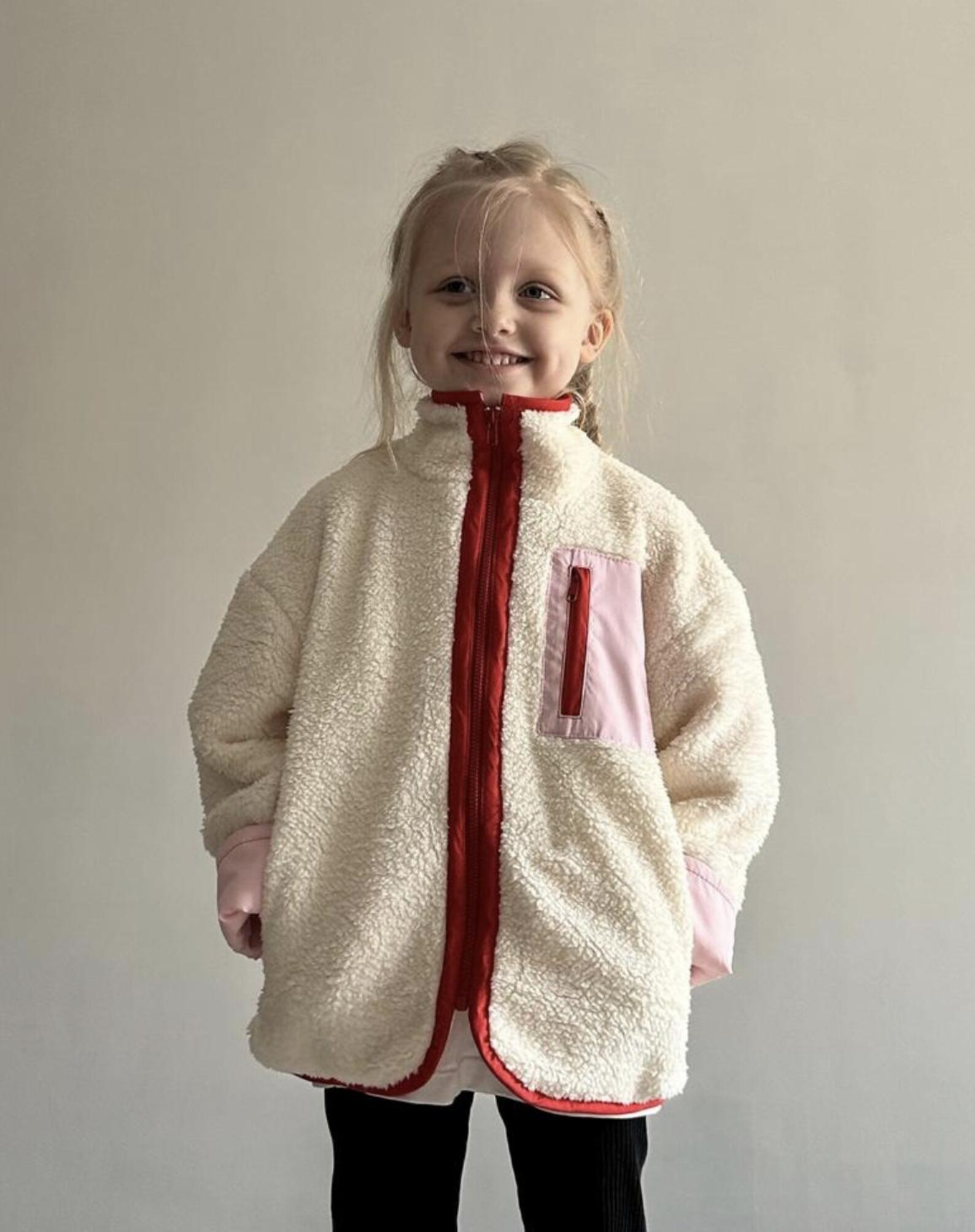 Kids' Fleece Jacket Sewing Pattern | Fully Lined, Oversized Fit (PDF ...