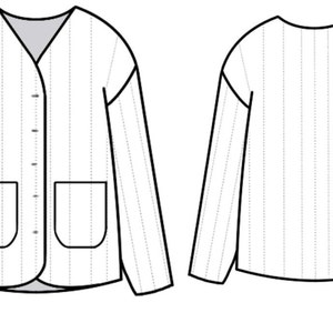 Oversize Jacket | PDF Sewing Pattern | Sizes: XS-M (2US/34EU - 6US/38EU ...